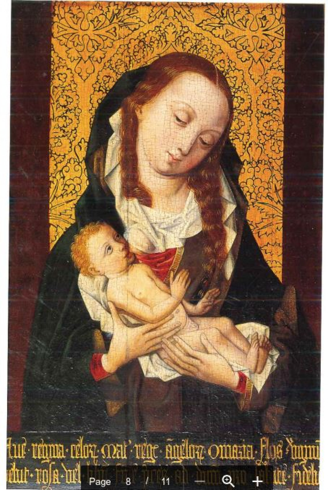 Virgin Holding The Child with both Hands, in half-length | KIK-IRPA