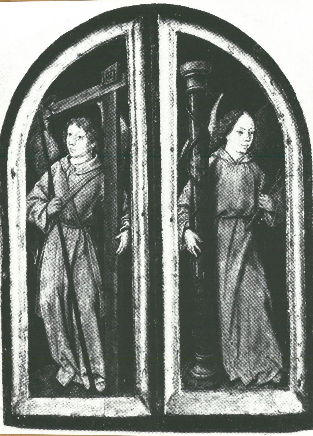 Two altarpiece shutters. 2 Angels with Instruments of the Passion | KIK-IRPA