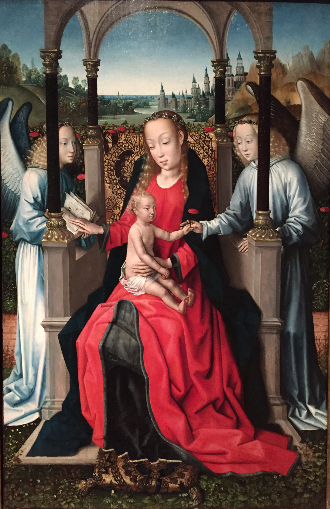 The Virgin Enthroned, with two angels | KIK-IRPA