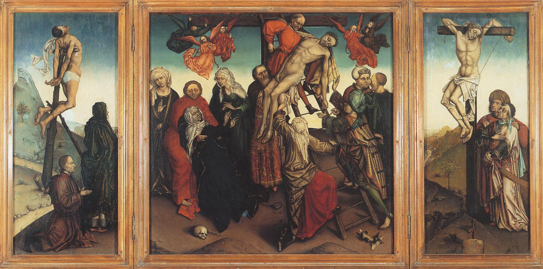 A Triptych with the Descent from the Cross, with St. John the Baptist and St Julian | KIK-IRPA