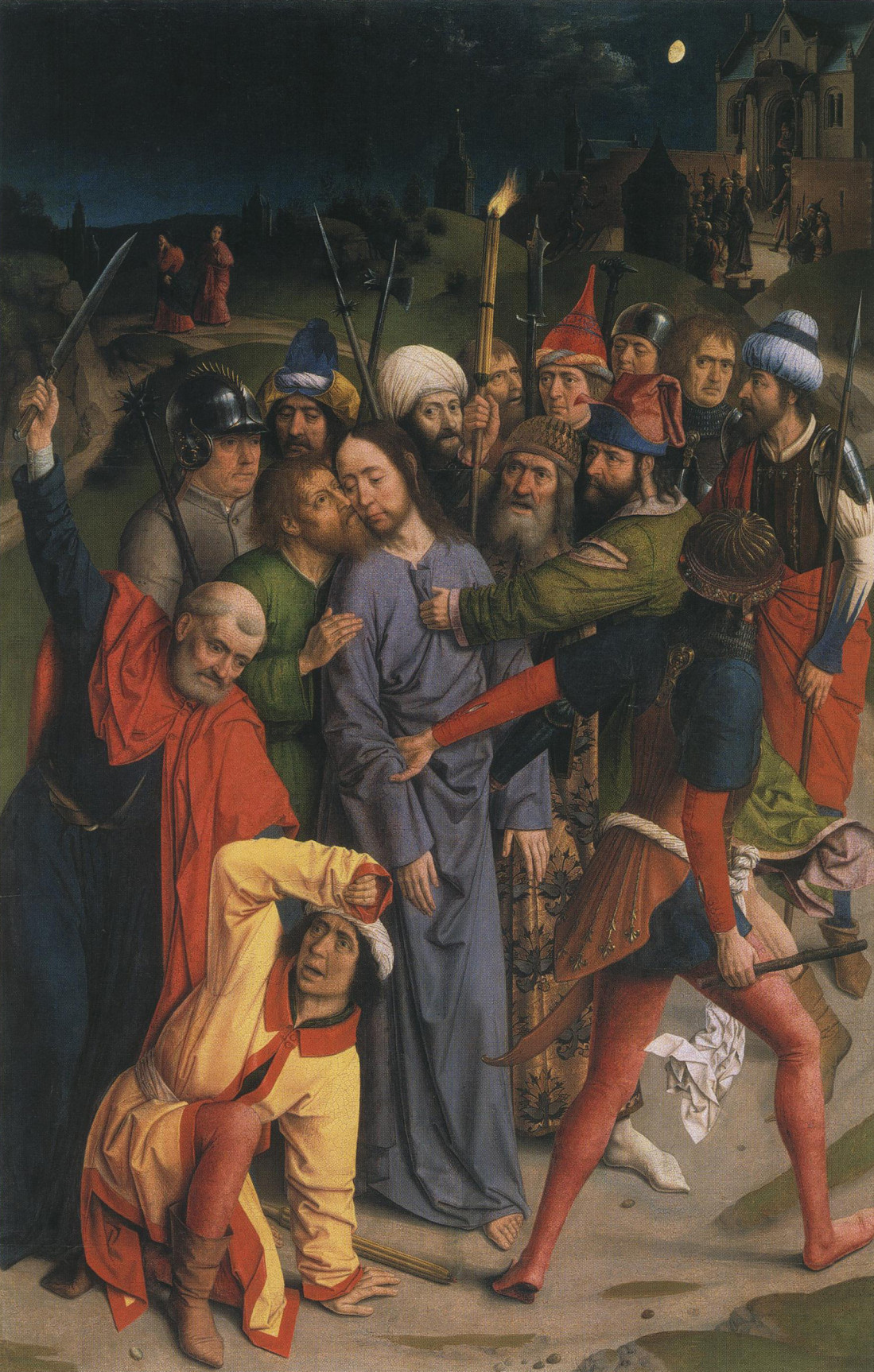 Two Altarpiece Shutters: The Taking of Jesus (verso, in grisaille, St. John the Evangelist); The ...